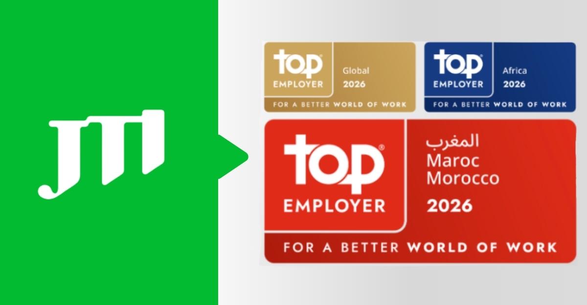 JTI sacrée Top Employer Maroc 2026 pour la cinquième année consécutive